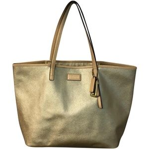 Coach | Bags | Coach Buff Trim Light Gold Leather Tote | Poshmark